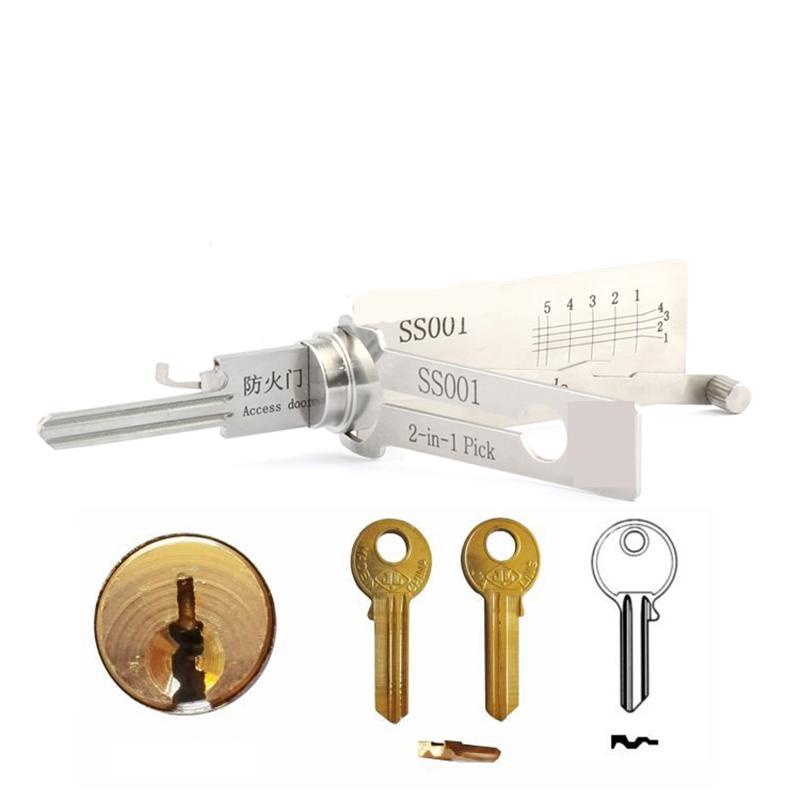 Original lishi SS001 2 in 1 Lock Pick for Open Locksmith Door House Key ...