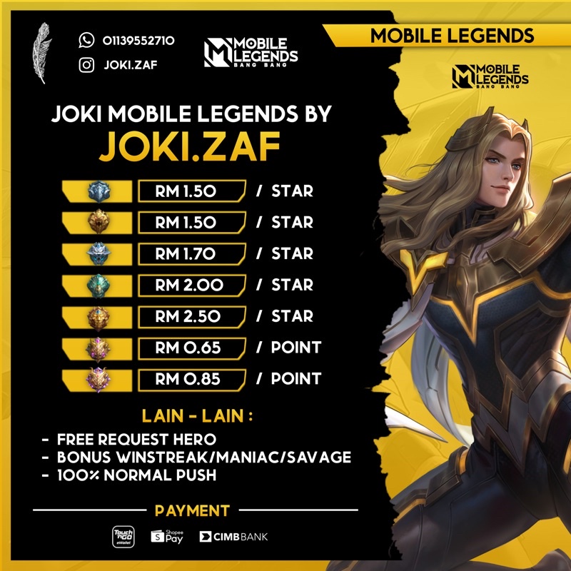 JOKI & BOOSTING MLBB / RANK / CLASSIC / UP WINRATE CLASSIC & RANK ...