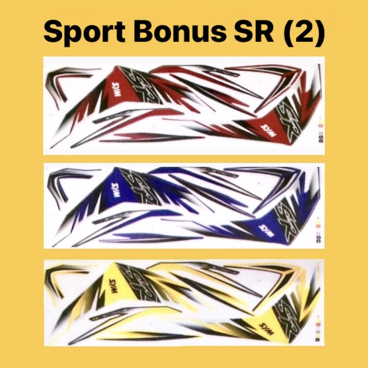 SYM SPORT-BONUS STICKER (2) // SPORT BONUS SR 110 115 BODY STICKER ...
