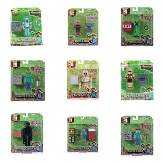 Minecraft Steve Creeper toy models Creative Puzzle Assemble Toys mini ...