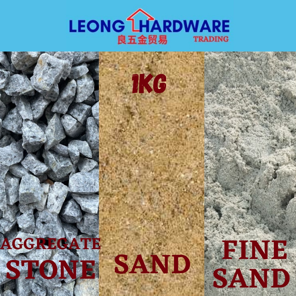 (KG) Packed Course Fine Sand Construction Aggregate Stone Pasir Kasar ...
