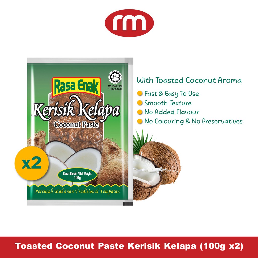 Rasa Enak Toasted Coconut Paste Kerisik Kelapa (100g x12) | Shopee Malaysia