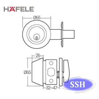 HAFELE Deadbolt Lock (Single Thumb Turn) | Shopee Malaysia