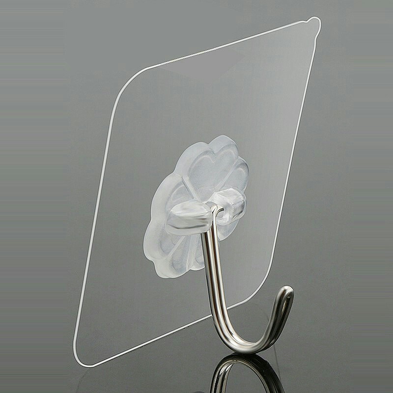 2 PCS Magic Hook Sticky Heavy Magic Wall Hook Without Nails Transparent ...