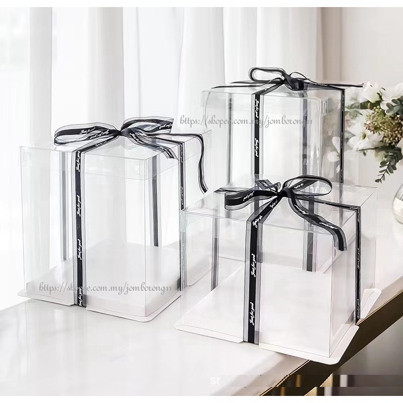 PREMIUM CAKE BOX 8/10/12inch 1-5 tier Extra Thick Kotak Hantaran Flower ...