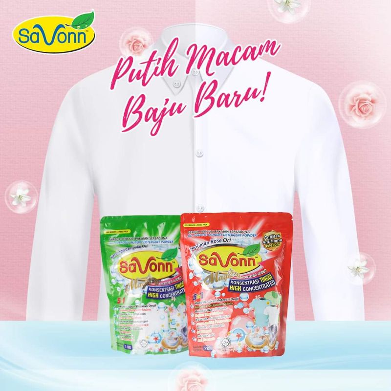 clear stok + free gift (BUNDLE JIMAT) SAVONN MAGIC 1001 GUNA (1KG ...