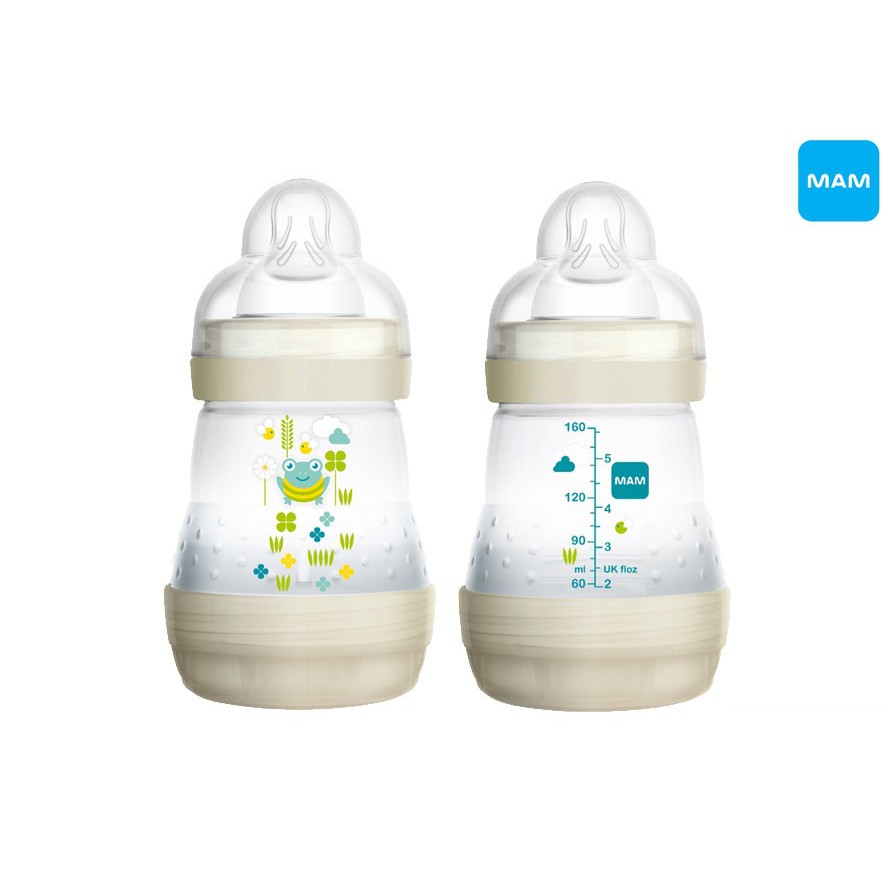 Original MAM Bottle 5oz CREAM LOOSE PACK Baby Bottle BPA-Free Botol ...