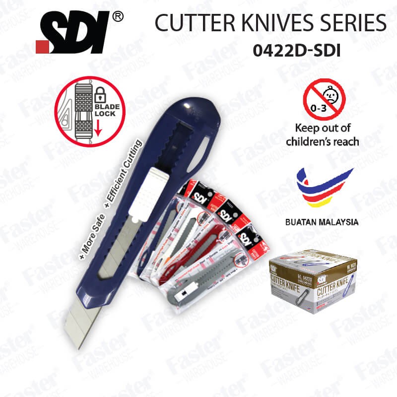 SDI Cutter Knife 0422D(Random colour) | Shopee Malaysia
