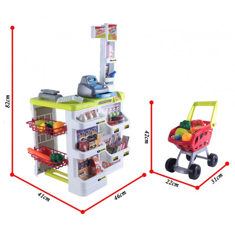 Mainan supermarket mini budak, mainan meniaga budak, Pretend Home ...