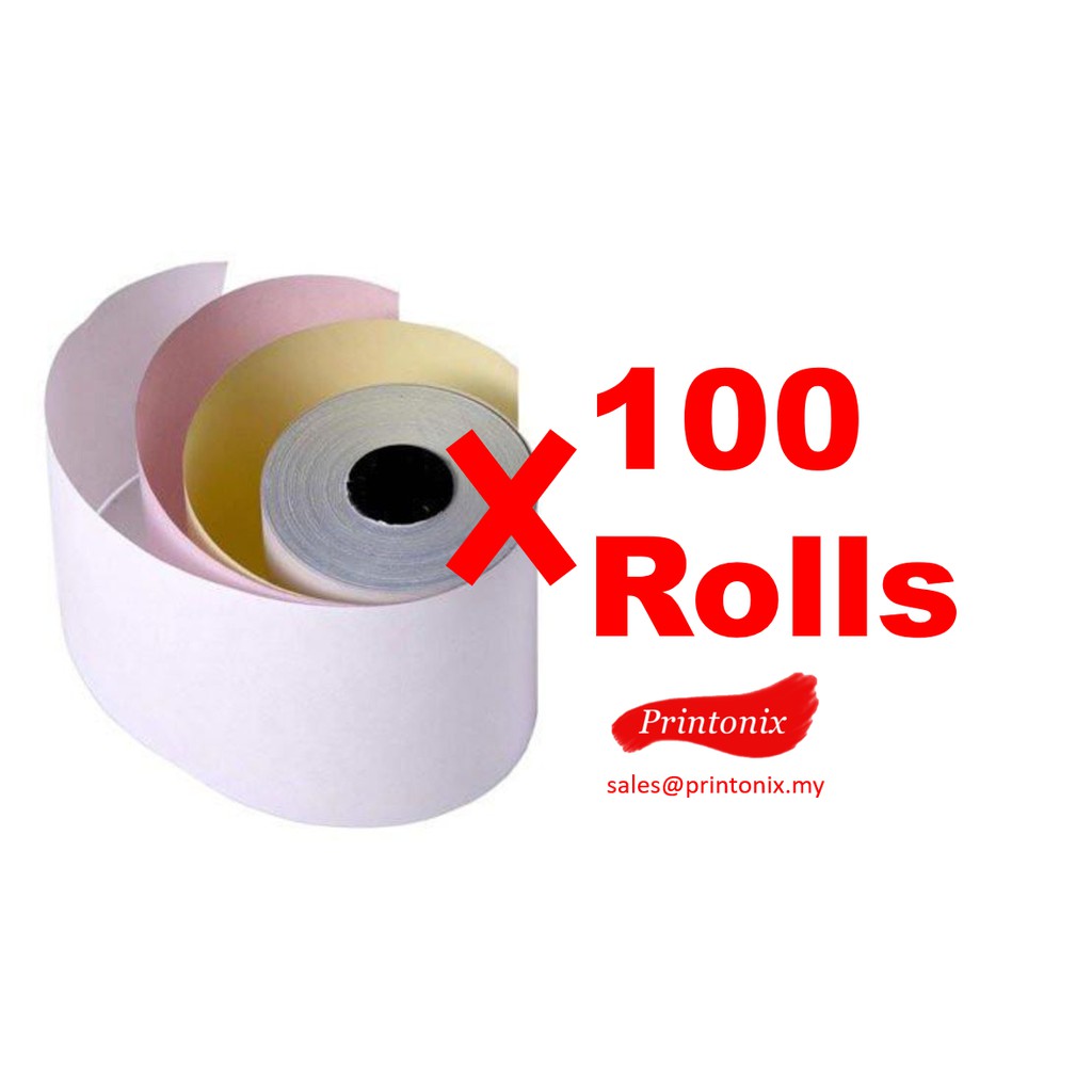 Cash Register Receipt Printer Paper Roll 3ply NCR Paper Roll 76mm x ...