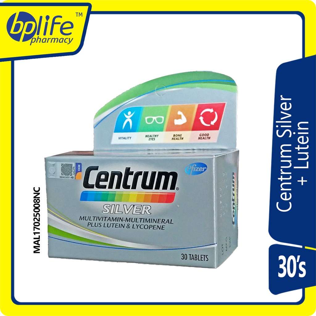 Centrum Silver Multivitamin-Multimineral Plus Lutein & Lycopene 30 ...