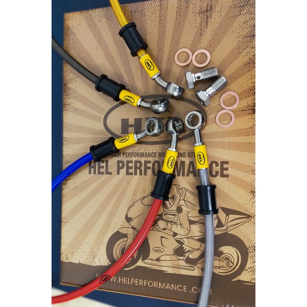 100% Original Genuine Hel Racing Brake Hose Performance Y15ZR Y16ZR ...