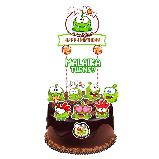 OM NOM Cake Topper cake decoration | Shopee Malaysia