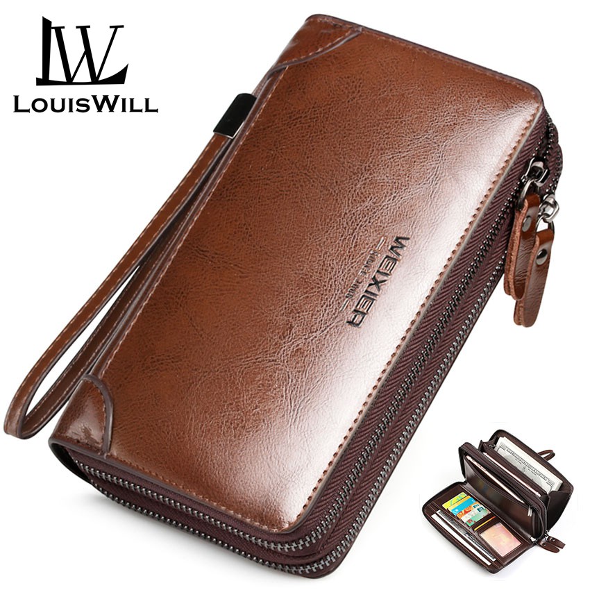 LouisWill Wallet for Men Long Wallet Dompet Lelaki Kulit original Beg ...