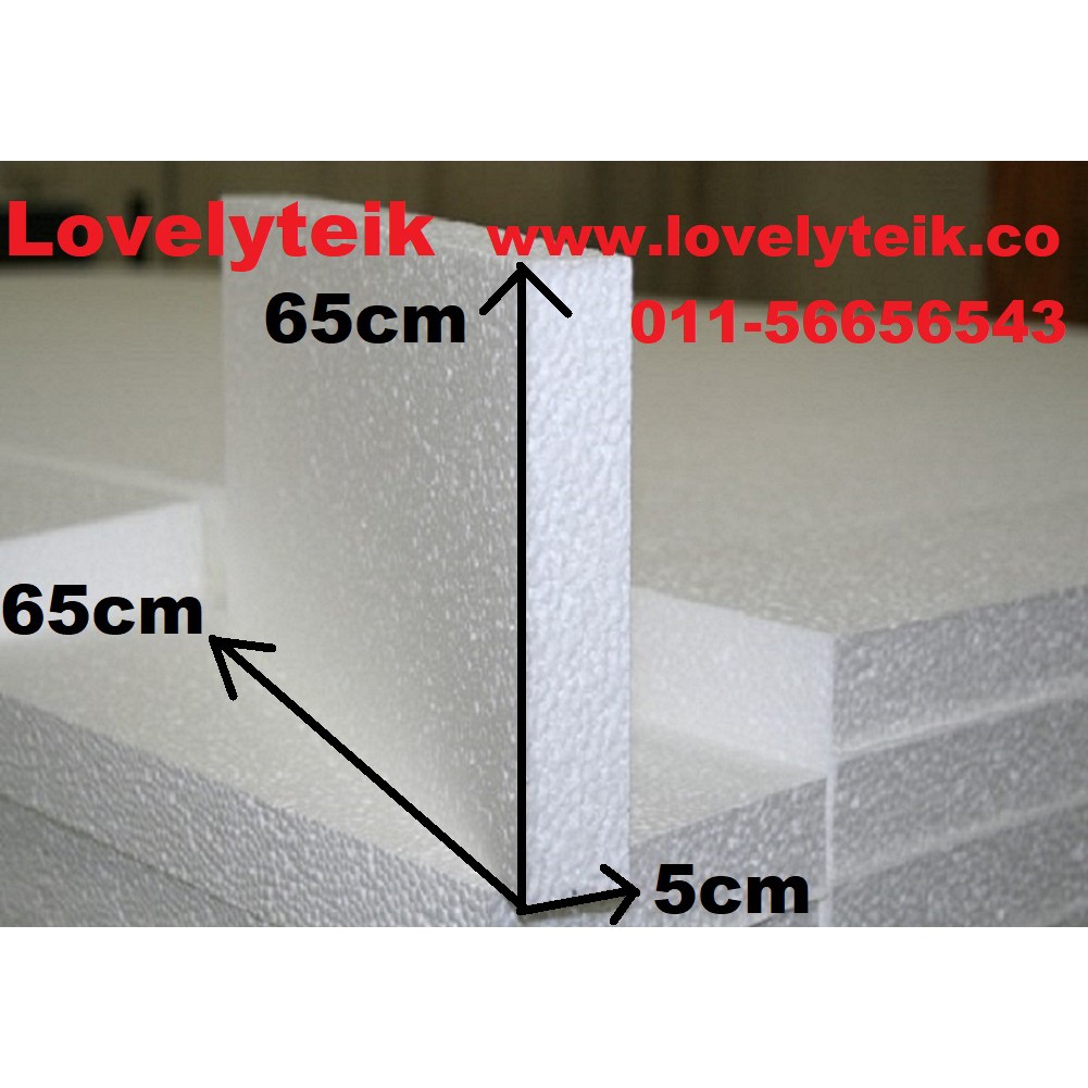 65x65x5cm High Density EPS Polystyrene Board Gabus Putih Styrofoam ...