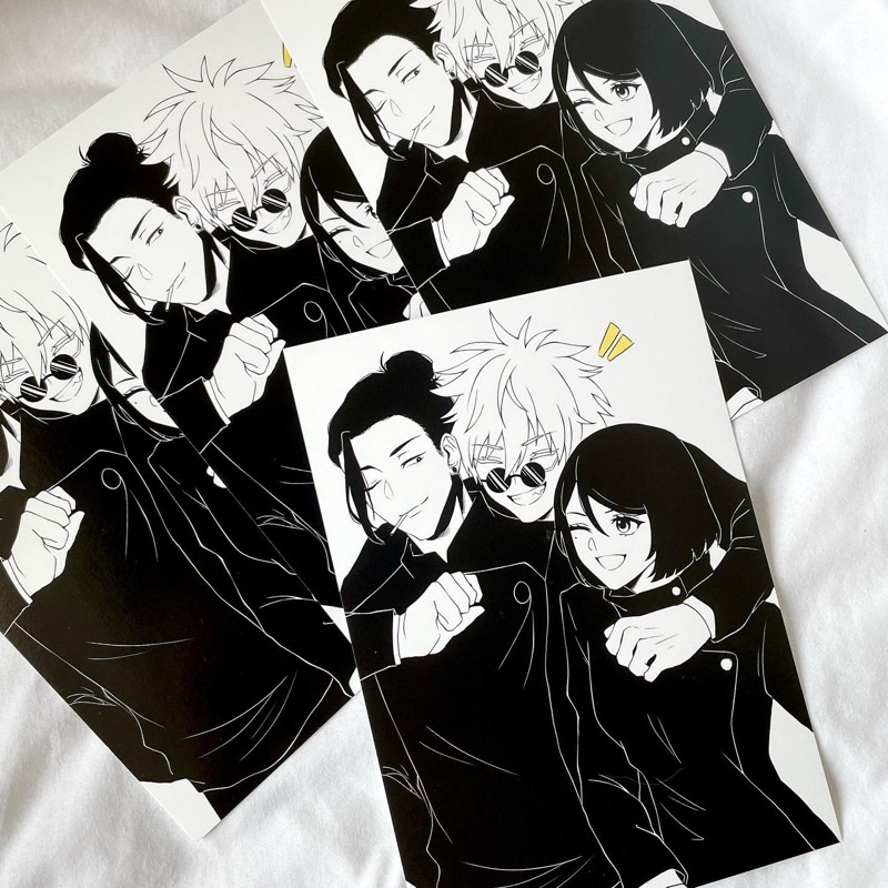 Jujutsu Kaisen Gojo Geto and Shoko Trio Artprints | Shopee Malaysia
