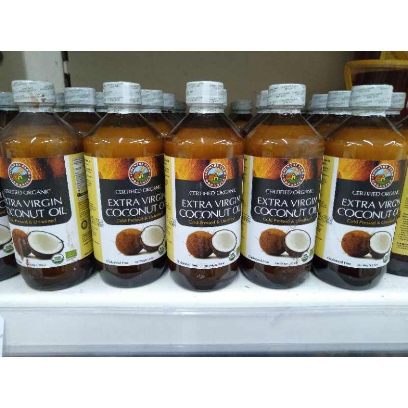 COUNTRY FARM ORGANIC EXTRA VIRGIN COCONUT OIL 250ML 🌟 READY STOK 🌟 ...