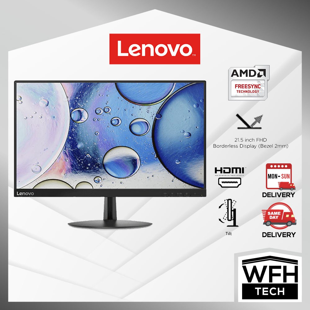 LENOVO L22e-20 Monitor - 21.5 Inch / 4ms / 75Hz / FHD / VA Panel / HDMI ...