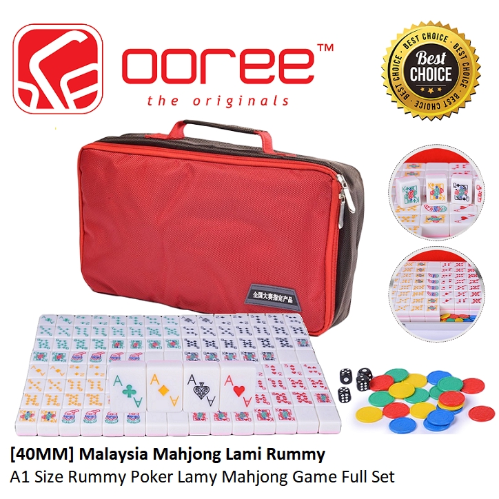 [37MM / 40MM] A1 SIZE MALAYSIA MAHJONG LAMI RUMMY POKER LAMY GAME FULL ...