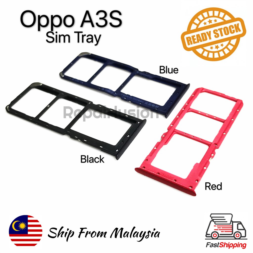 Oppo A3s Sim Card Tray Holder Sim Tray Sim Card Slot Spare part ...