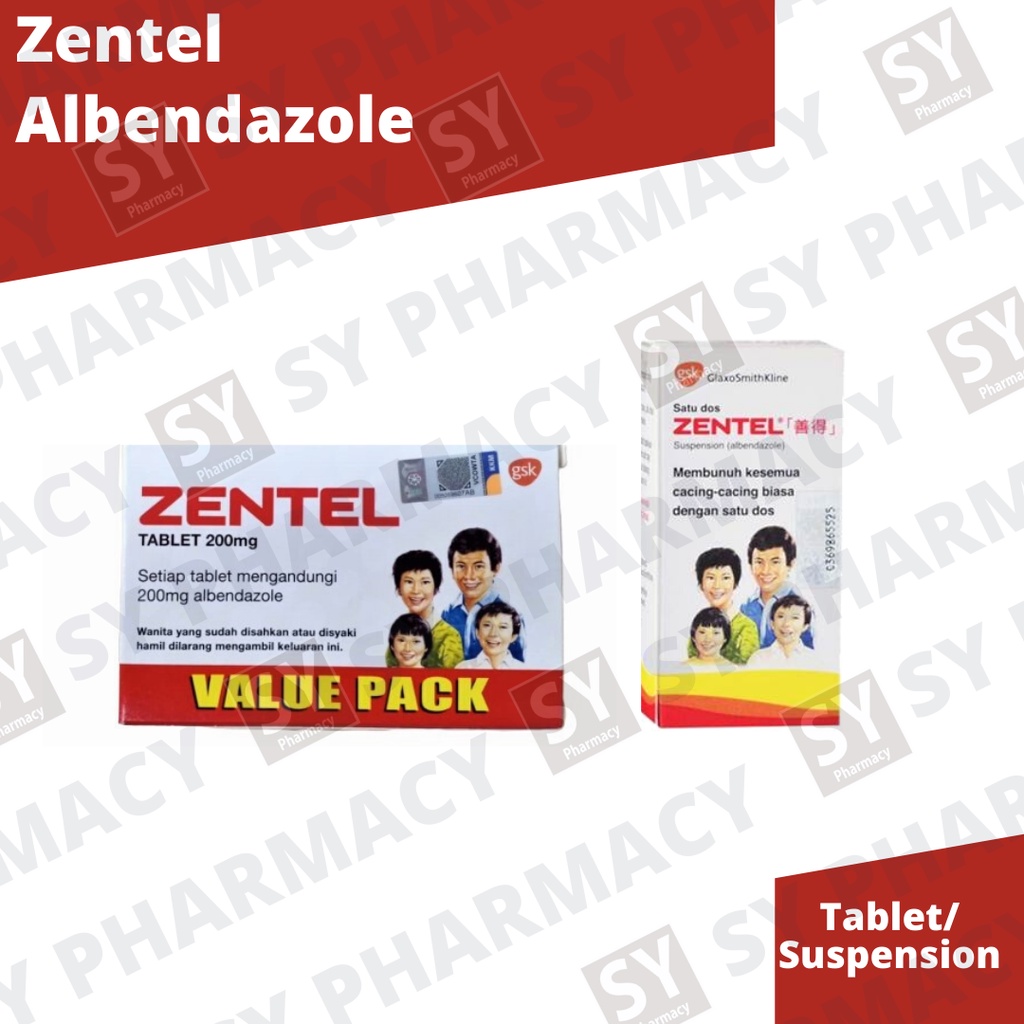 Zentel Albendazole Value Pack Tablet/Suspension | Shopee Malaysia