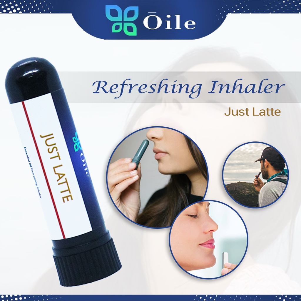 JUST LATTE Inhaler Essential Oil Nasal Flu Sinus Asthma Relief ...