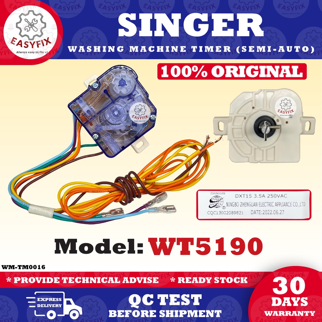 (100% ORIGINAL!!) WT5190 SINGER WASH TIMER DXT15 WASHING MACHINE ...