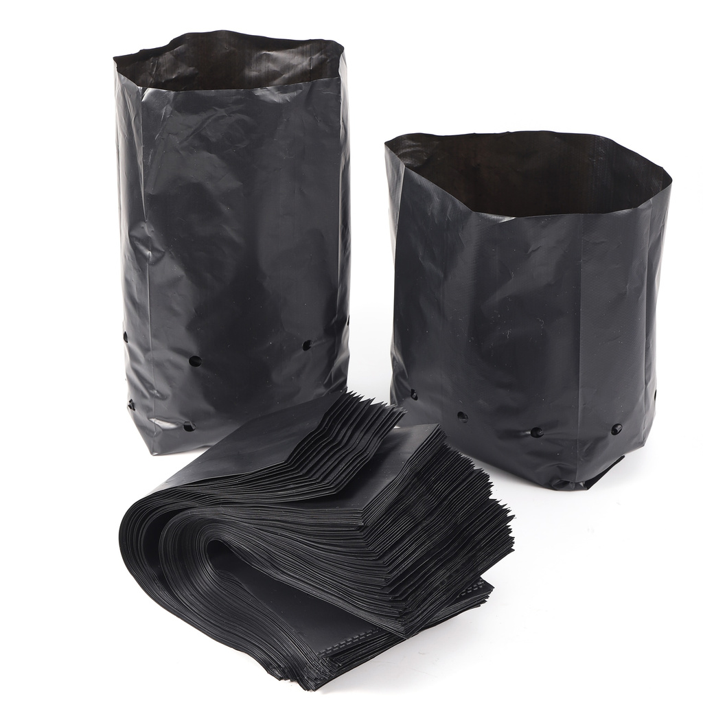 10Pcs Thick UV Polybag Fertigasi Polibag Hitam Nursery Plantation Bag ...