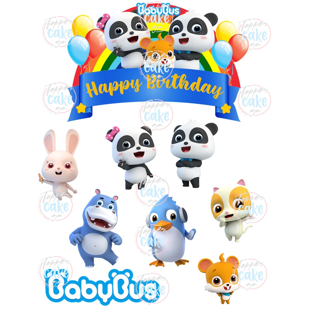 Topper Cake BABYBUS (CUSTOM NAME) | Shopee Malaysia