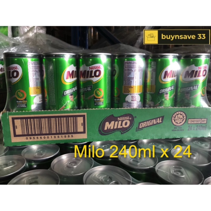Nestle Milo Can/Tin Activ-Go Original (24 x 240ml) (1 Carton) | Shopee ...