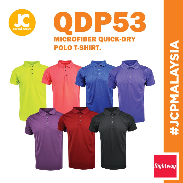 JCP x RIGHTWAY Best 100% Mini Mesh Microfiber Polo QDP53 Unisex Adult ...