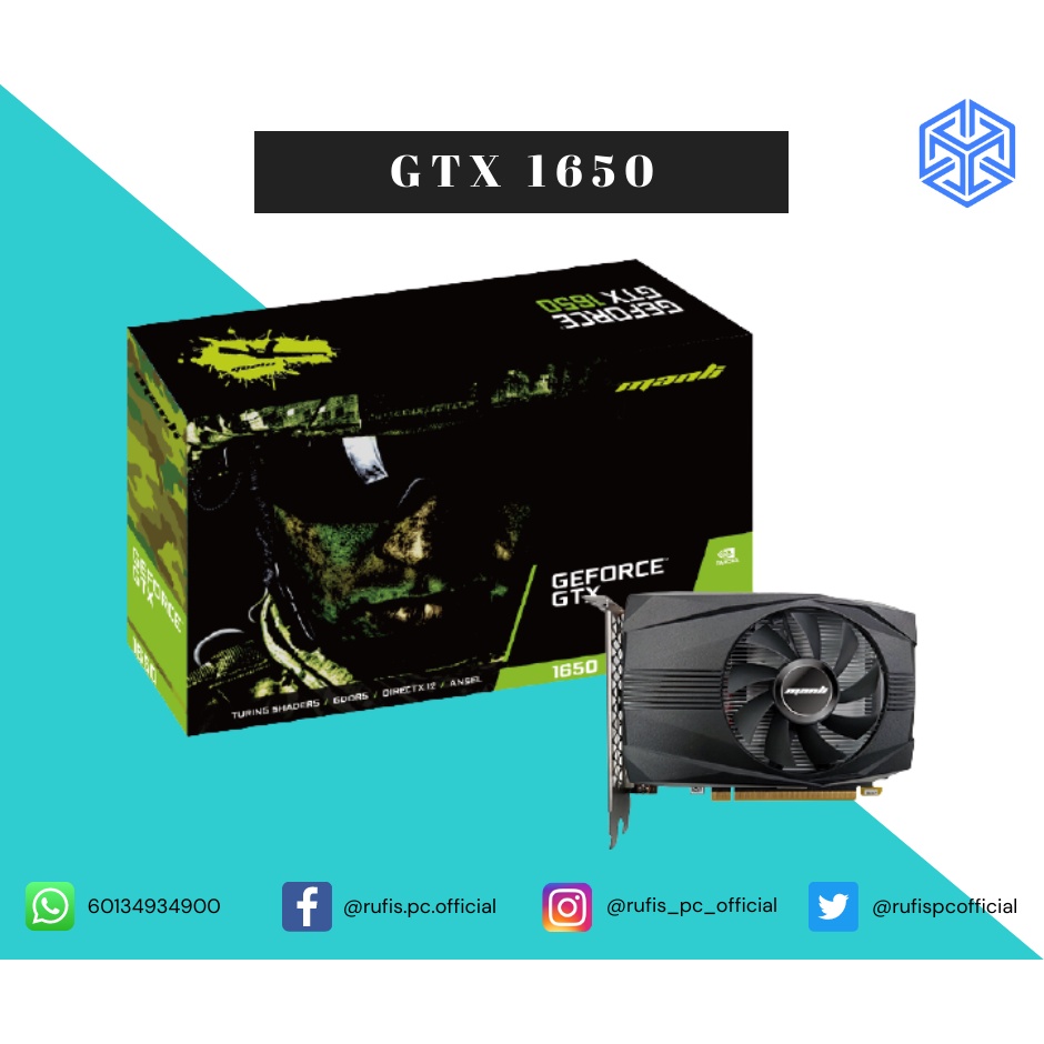 MANLI GEFORCE GTX 1650 4GB GDDR6 | Shopee Malaysia