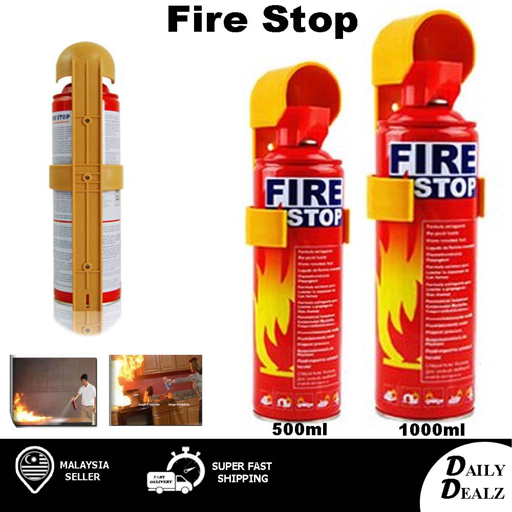 Mini Portable Fire Extinguisher Fire Stop 500ml/1000ml | Shopee Malaysia
