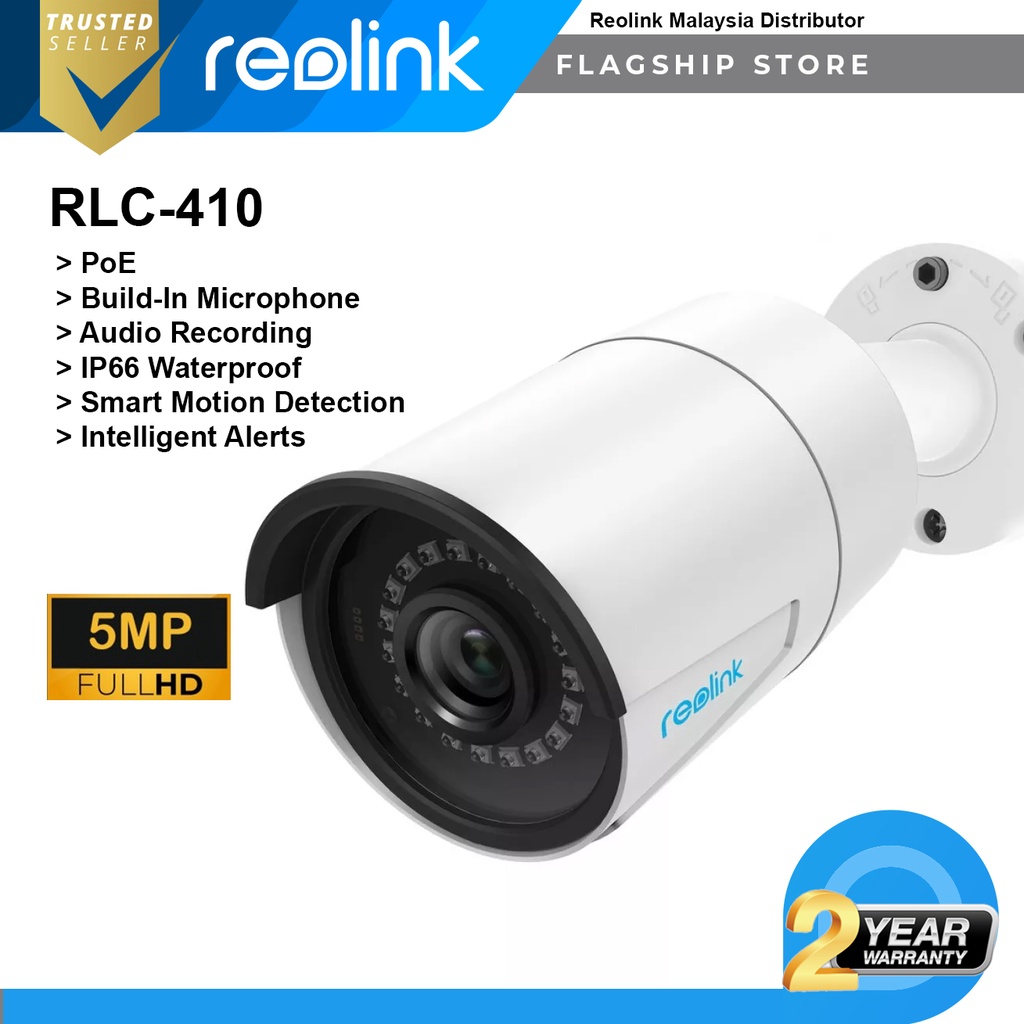 Reolink RLC-410 | 5MP | PoE Camera Outdoor/Indoor | IR Night Vision ...