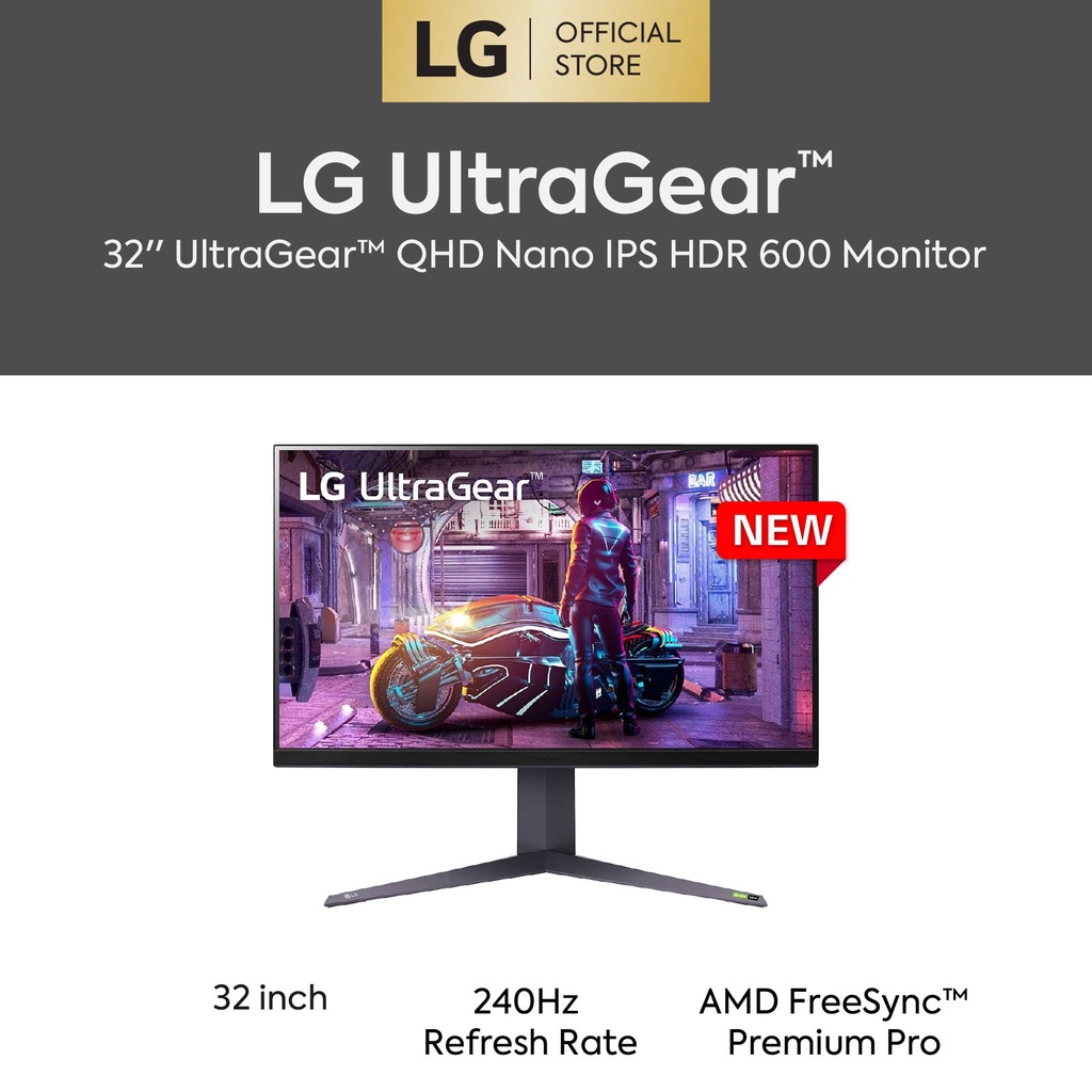 LG 32'' 32GQ850 UltraGear™ QHD Nano IPS with ATW 1ms 240Hz HDR 600 ...