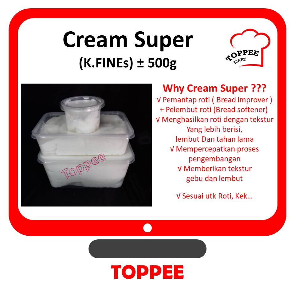 Cream Super K.Fine (K-Fine) 500g Pelembut Roti [Pls read T&C before ...