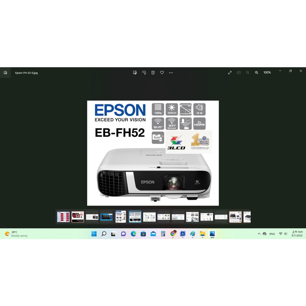Epson EB-FH52 Full HD 3LCD Projector [V11H978052] (READY STOCK) | Shopee Malaysia