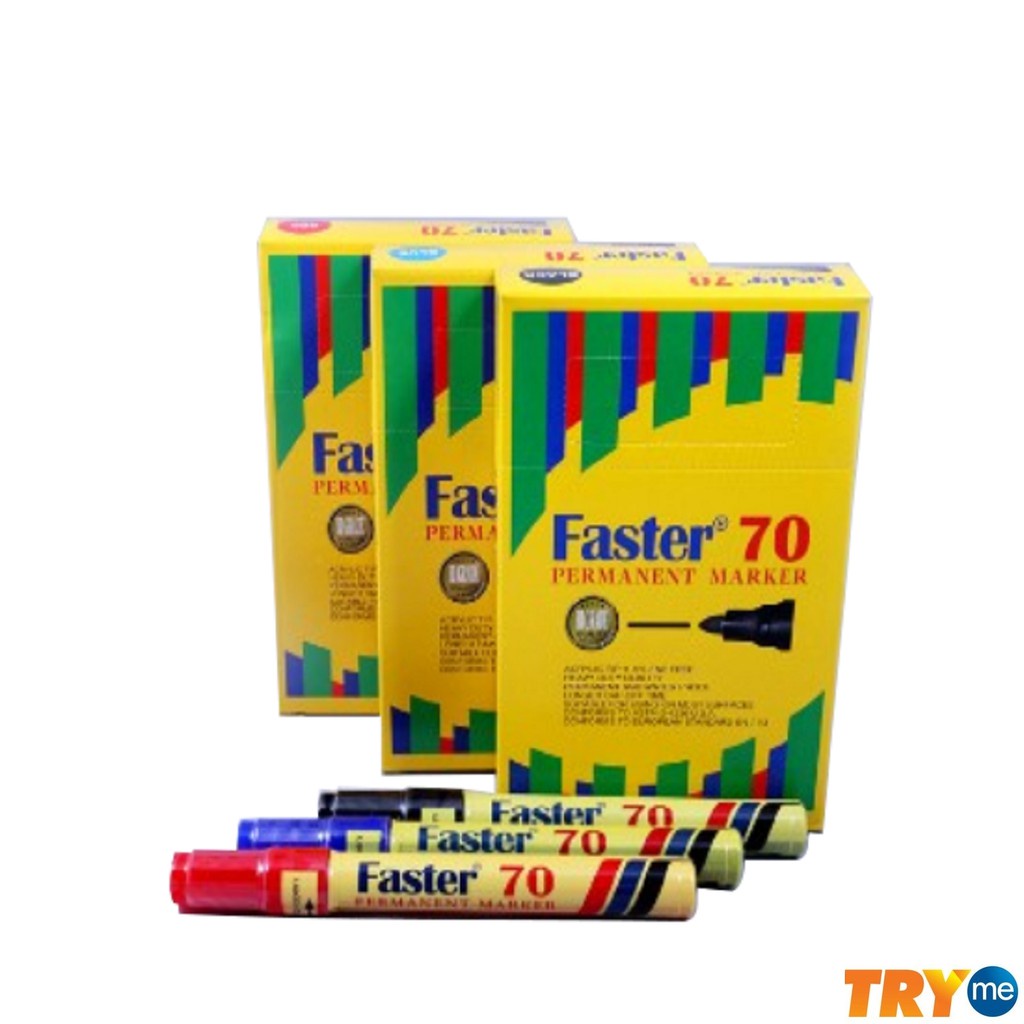 Faster MF70 Permanent Marker (12Pcs) - 3 Variants | Shopee Malaysia