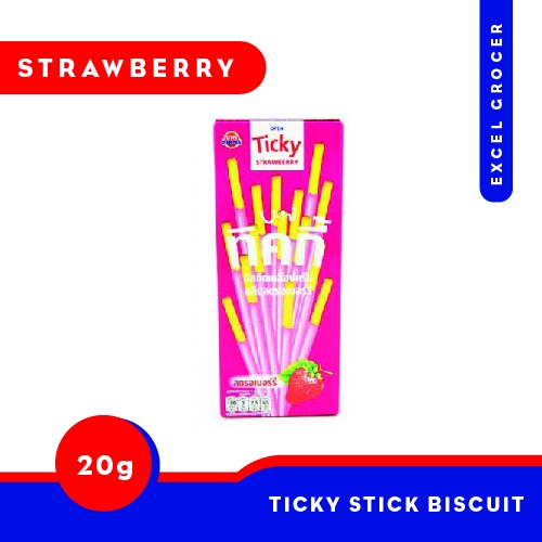 Ticky Stick Biscuit Coated Strawberry 20g | Shopee Malaysia