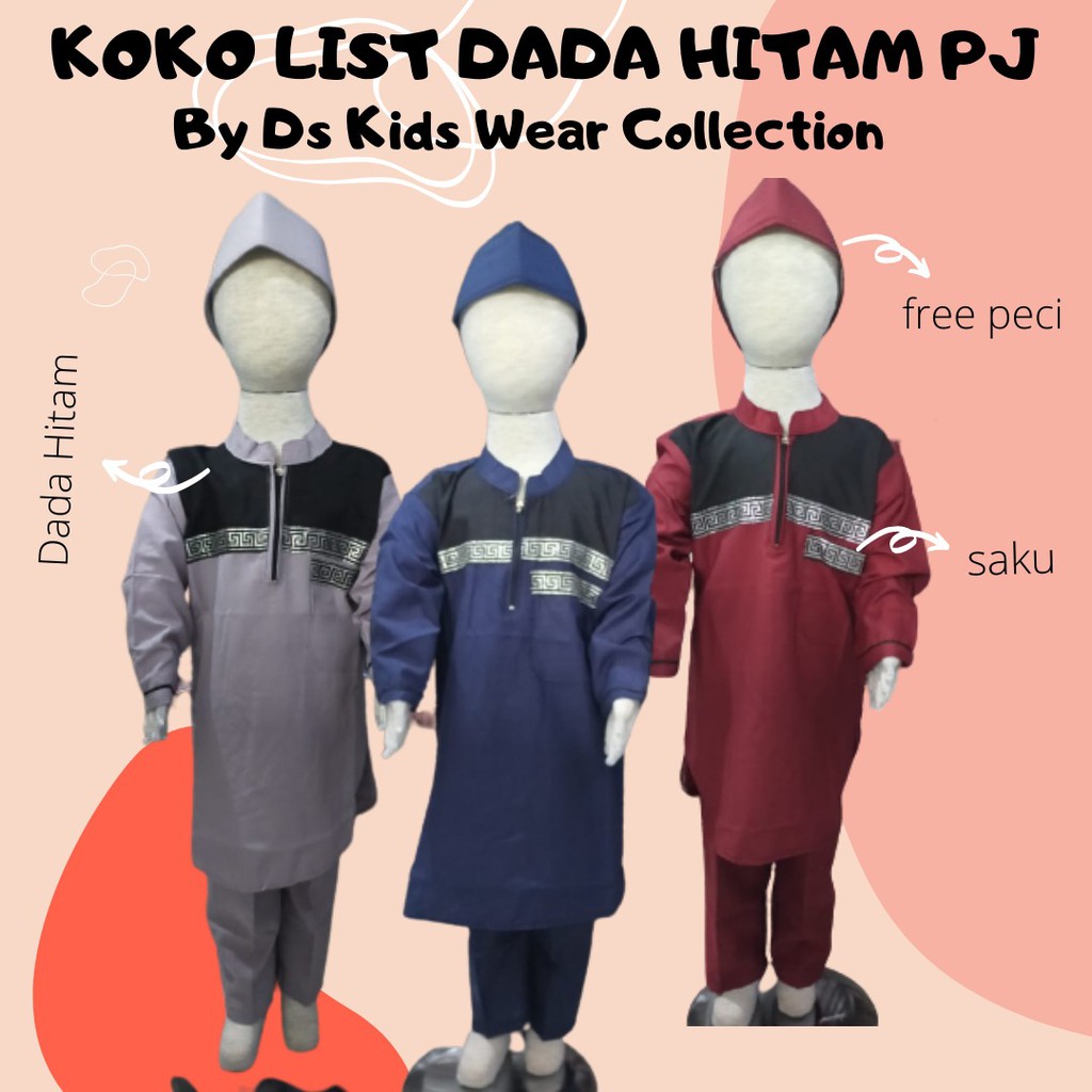 Koko Suit Turkish Children Zipped Black Chest List Pakistan Age 2-13 ...