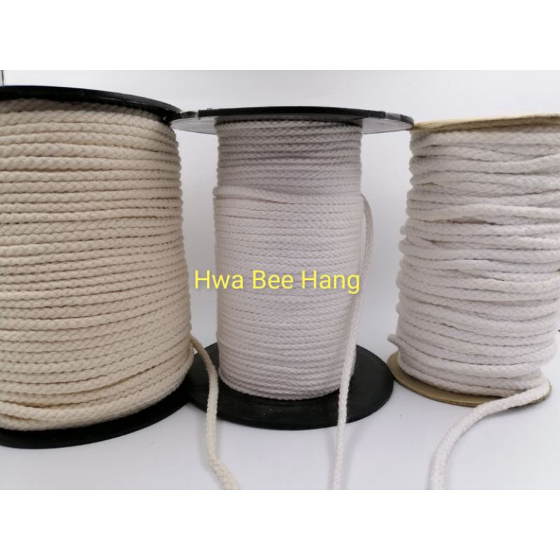 Tali cotton / Cotton rope 4mm, 5mm & 6mm (1 meter) | Shopee Malaysia
