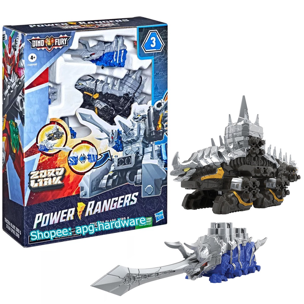 Hasbro Power Rangers Dino Fury Tricera Blade and Stego Spike Zord Link ...