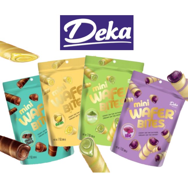 Deka Mini Wafer Bites Choco / Matcha / Ube / Durian / Wafer Roll Jumbo ...