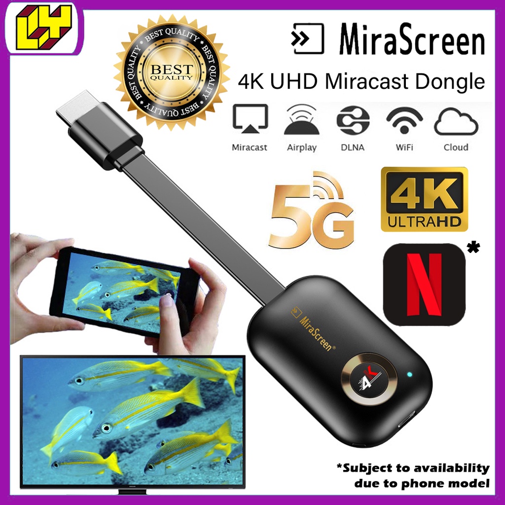 5G Miracast 4K Mirascreen G9 Plus WiFi 2.4G 5G Display Dongle Anycast Dual Band G9 Plus Mirror ...