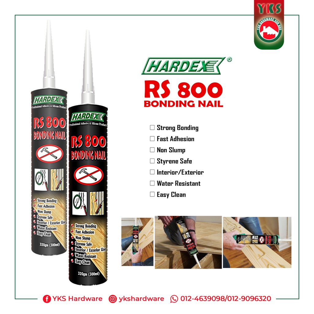 HARDEX RS800 BONDING NAIL - Silicone Sealant | Shopee Malaysia