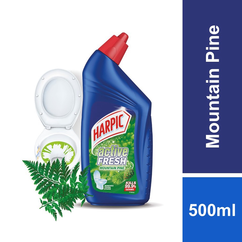 Harpic Active Disinfectant Toilet Bowl Cleaner Mountain Pine 500ml ...