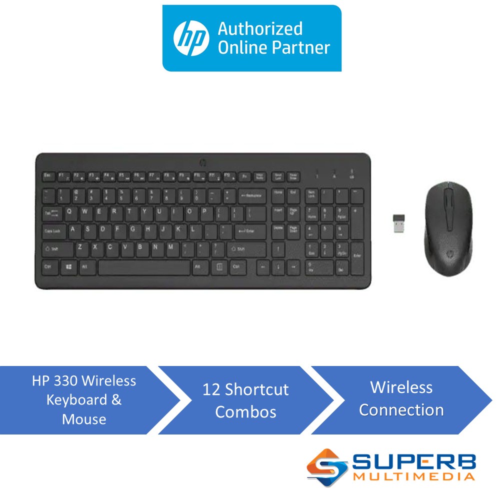 HP 330 Wireless Mouse and Keyboard Combo [2V9E6AA] | Shopee Malaysia