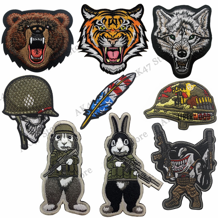 Tactical Animal Skull Helmet Feather Bear Tigher Wolf Shark Bunny Armed ...