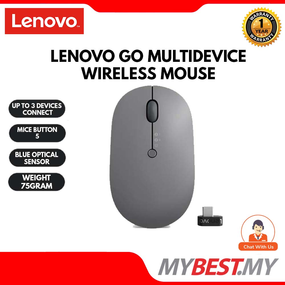 Lenovo Go Wireless Multi-Device Mouse / Lenovo Go USB-C Wireless Mouse ...
