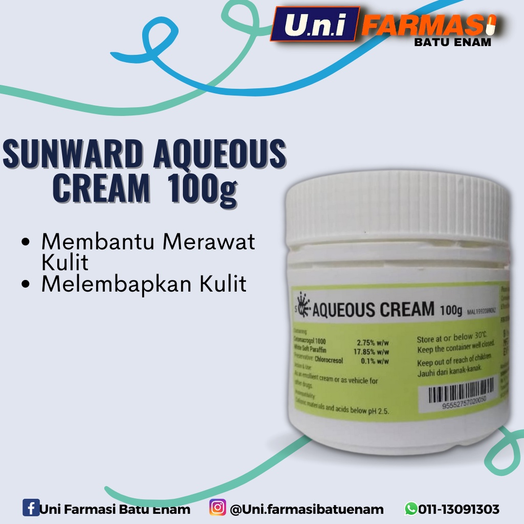 SUNWARD AQUEOUS CREAM 100G | Shopee Malaysia